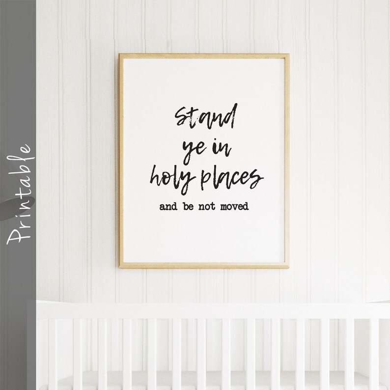 Stand Ye in Holy Places and Be Not Moved LDS Art Printable Gift - Etsy