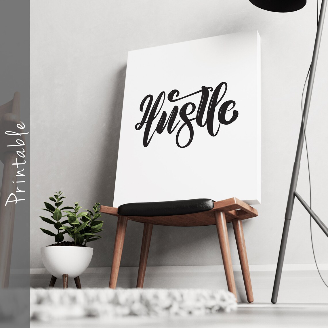 Hustle Poster Printable Inspirational Quote Entrepreneur Gift - Etsy
