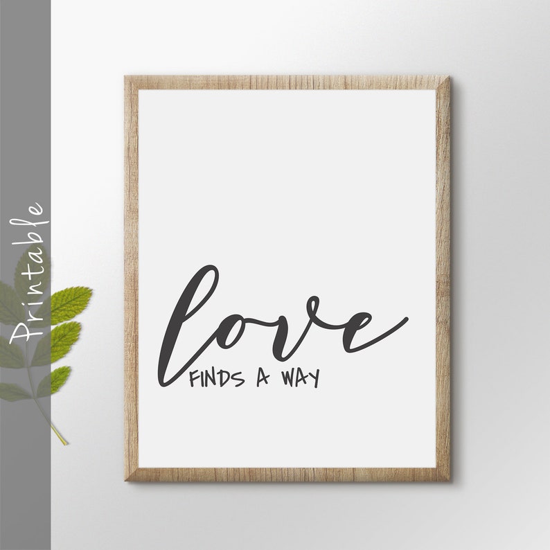 Love Finds A Way Wall Art Wedding Gift | Etsy
