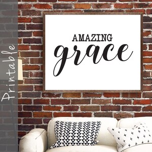 Amazing Grace Printable Wall Art, Christian Art - Etsy