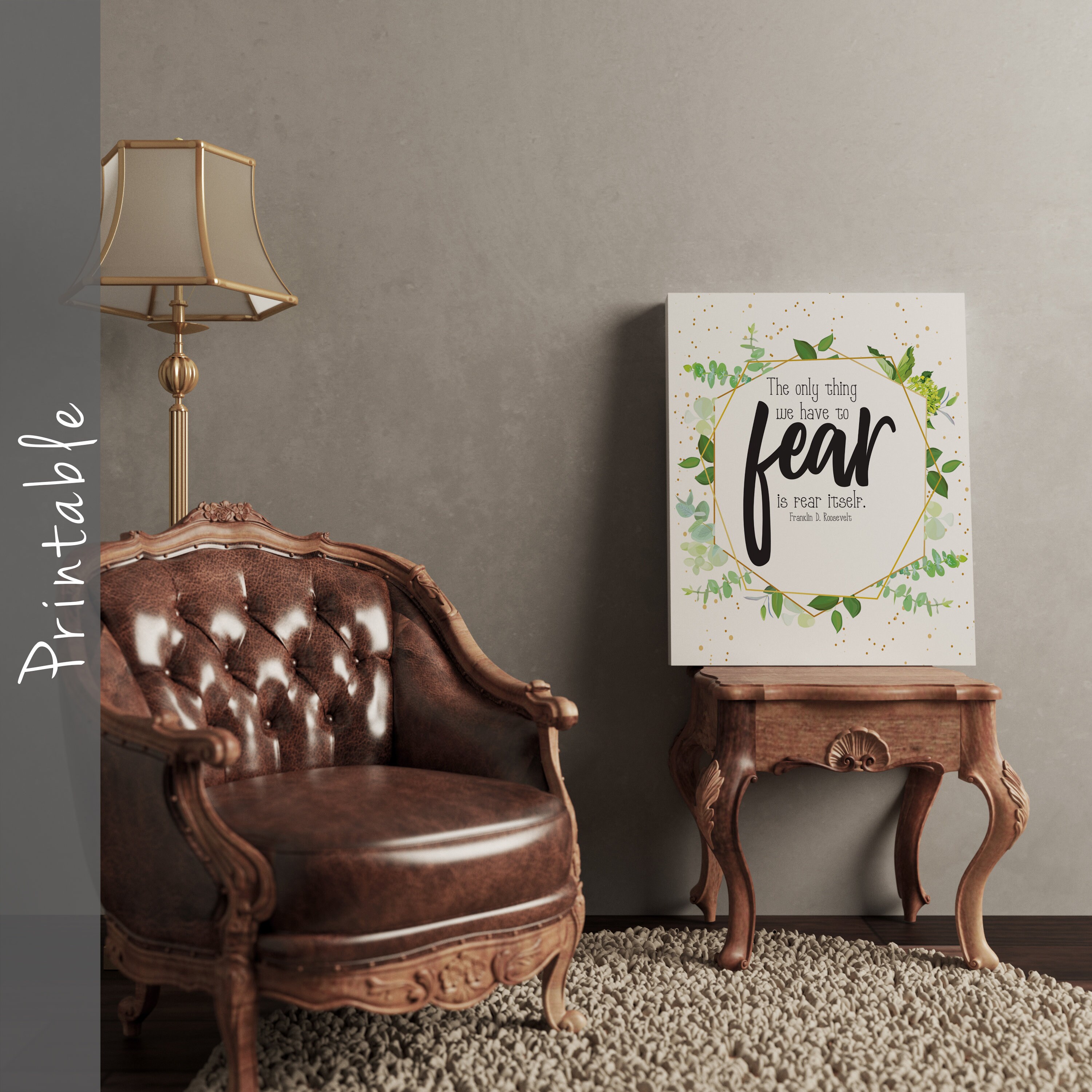 The Only Thing We Have to Fear is Fear Itself Franklin - Etsy