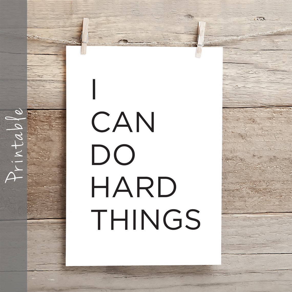 I Can Do Hard Things Inspirational Quote Printable | Etsy