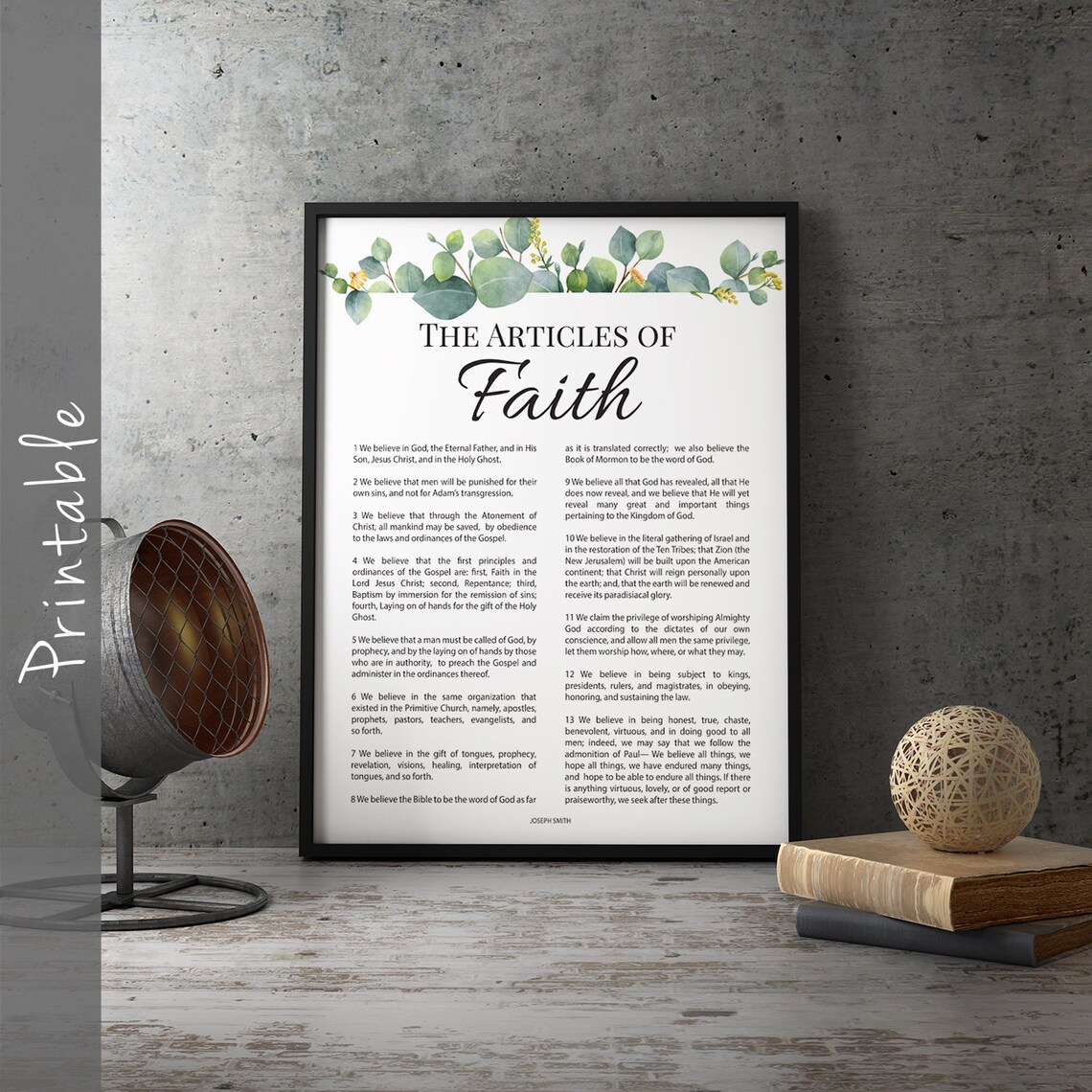 The Articles of Faith LDS Art LDS Printable in 18 Different Sizes - Etsy