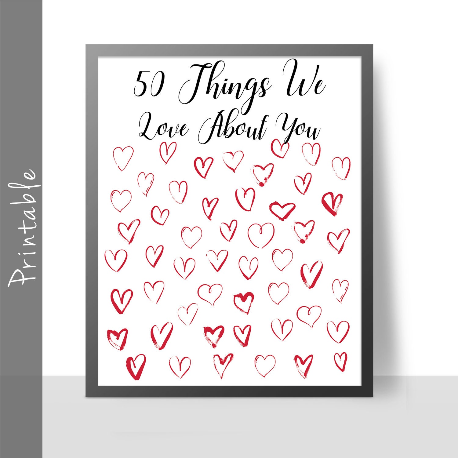 50 Things We Love About You Printable 50th Birthday Gift - Etsy