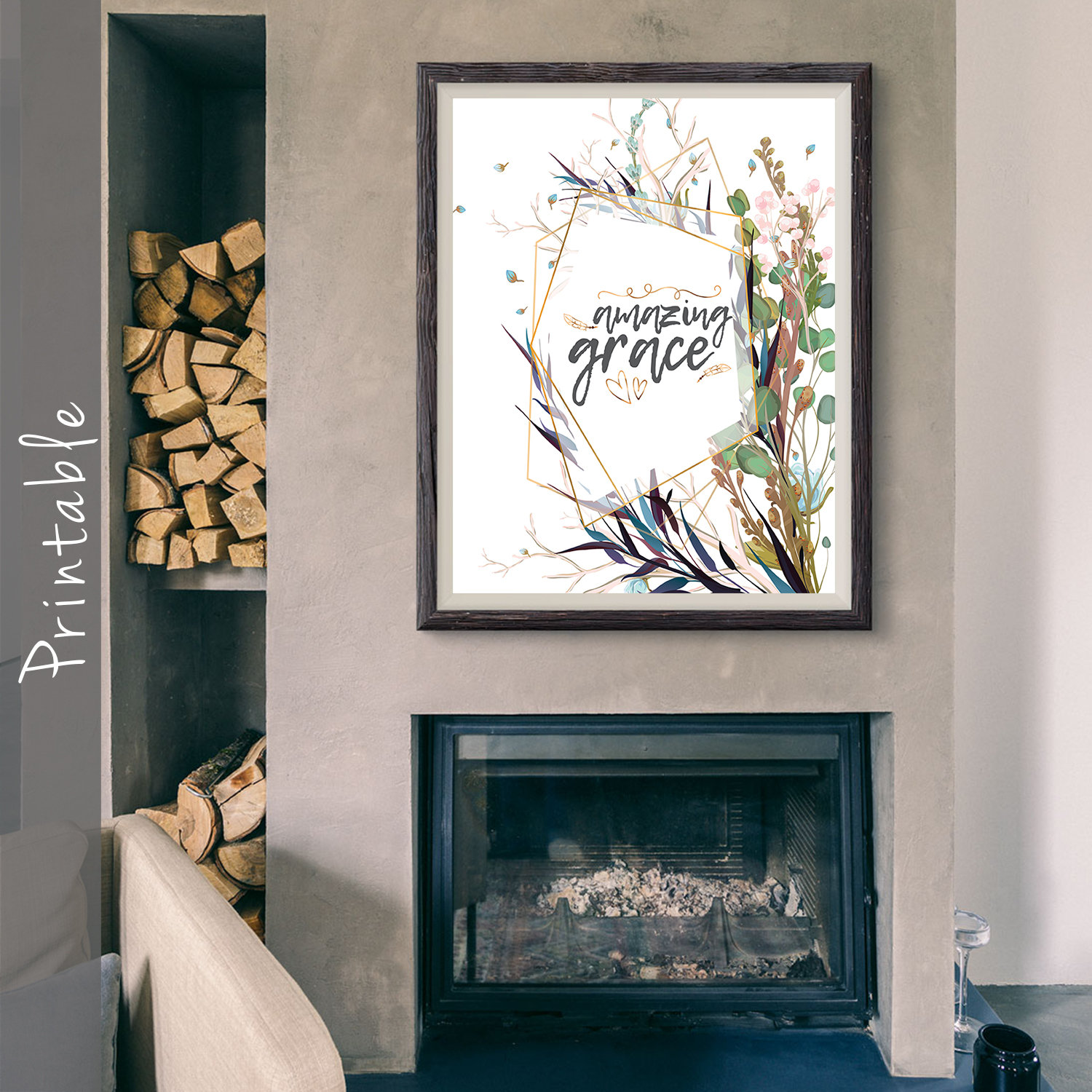 Amazing Grace Sign Christian Wall Art Printable - Etsy