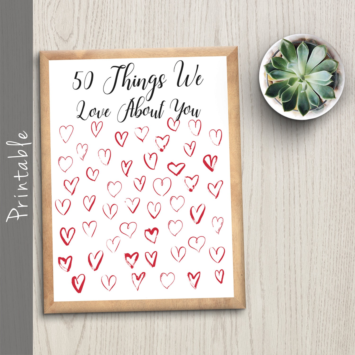 50 Things We Love About You Printable 50th Birthday Gift - Etsy