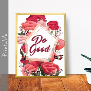 Do Good Printable Inspirational Quote Wall Art - Etsy