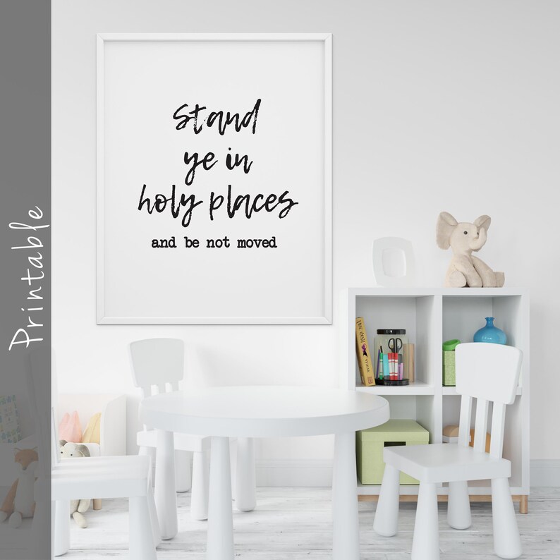 Stand Ye in Holy Places and Be Not Moved LDS Art Printable - Etsy