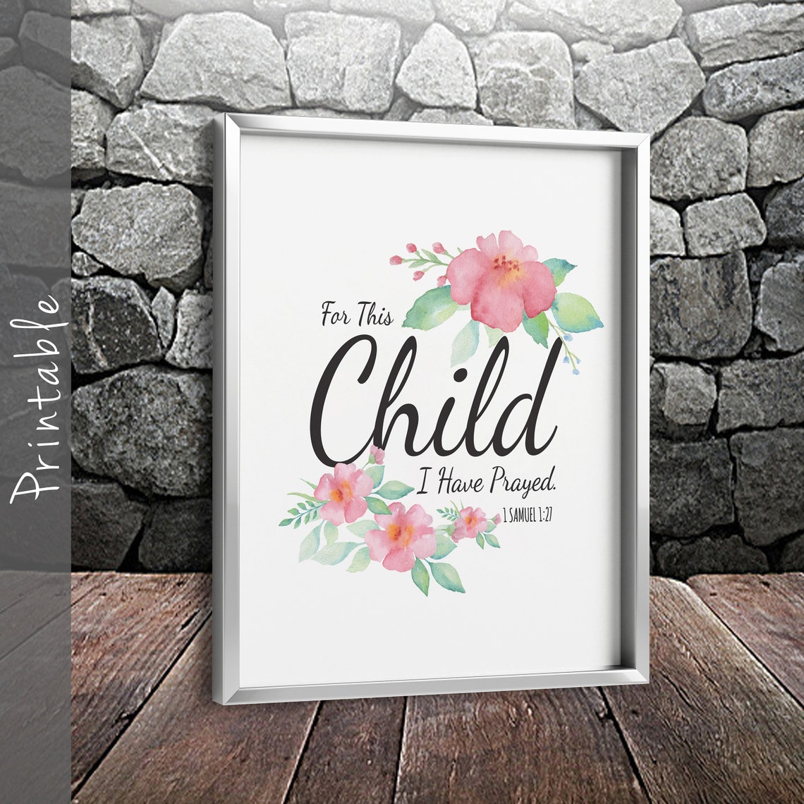 For This Child I Have Prayed Printable Sign - Etsy
