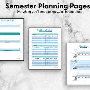 College Student Planner Printable - 4 Sizes, Undated University Student ...