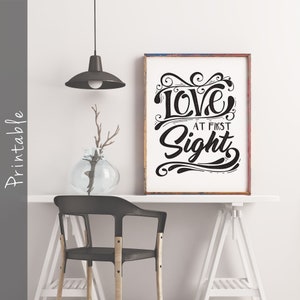 Love at First Sight Nursery Art Printable New Baby Wall Art - Etsy