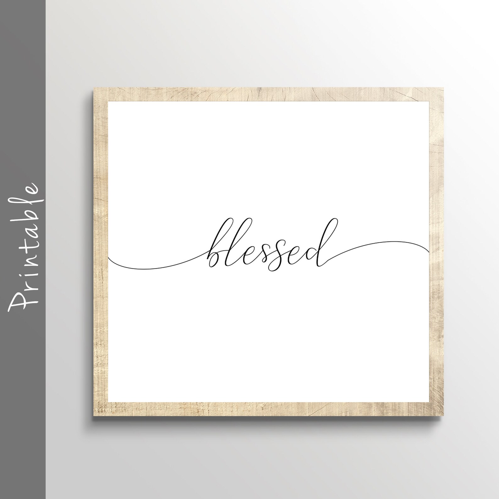 Blessed Printable Wall Art Religious Christian Instant - Etsy