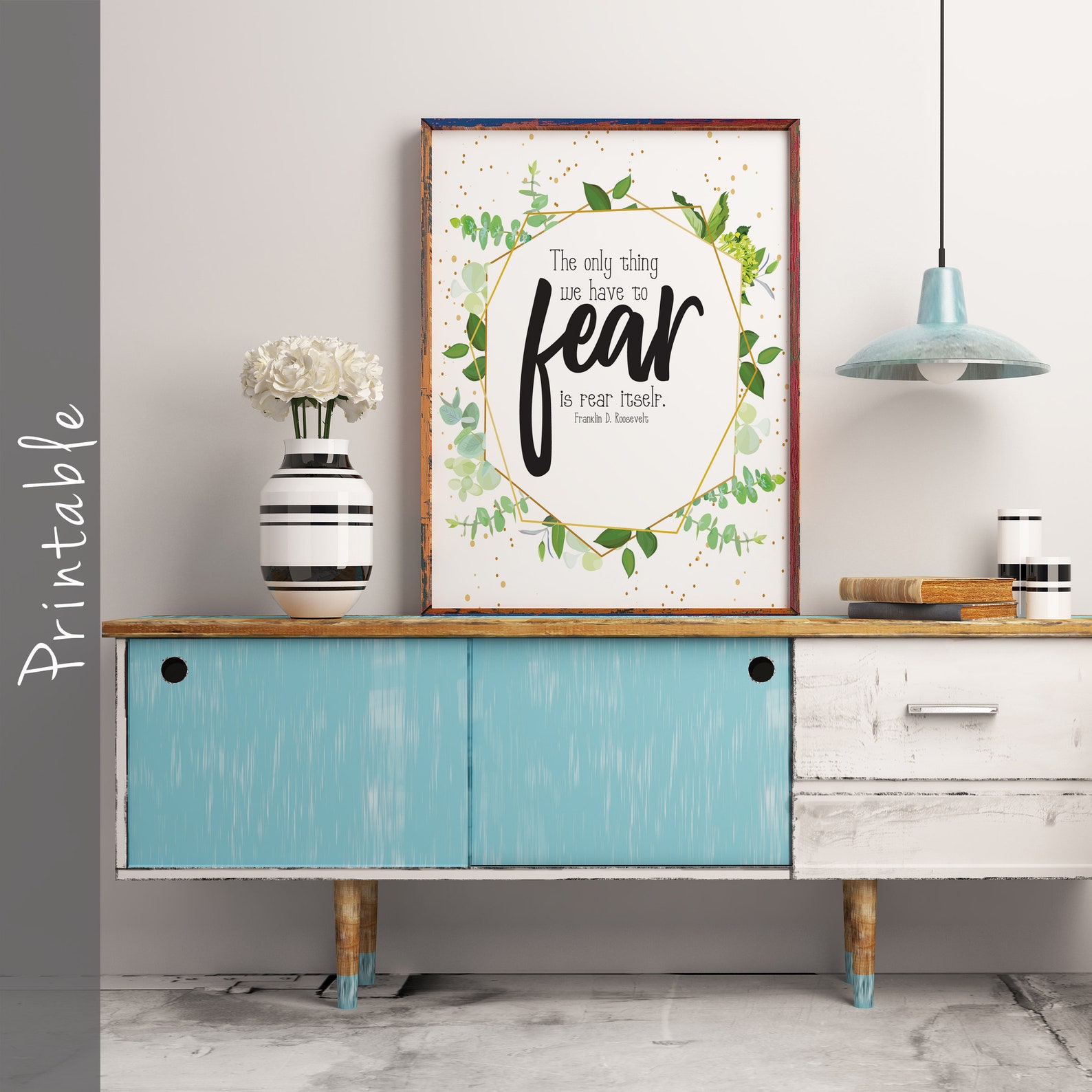 The Only Thing We Have to Fear is Fear Itself Franklin - Etsy