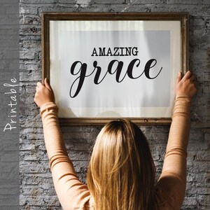 Amazing Grace Printable Wall Art, Christian Art - Etsy