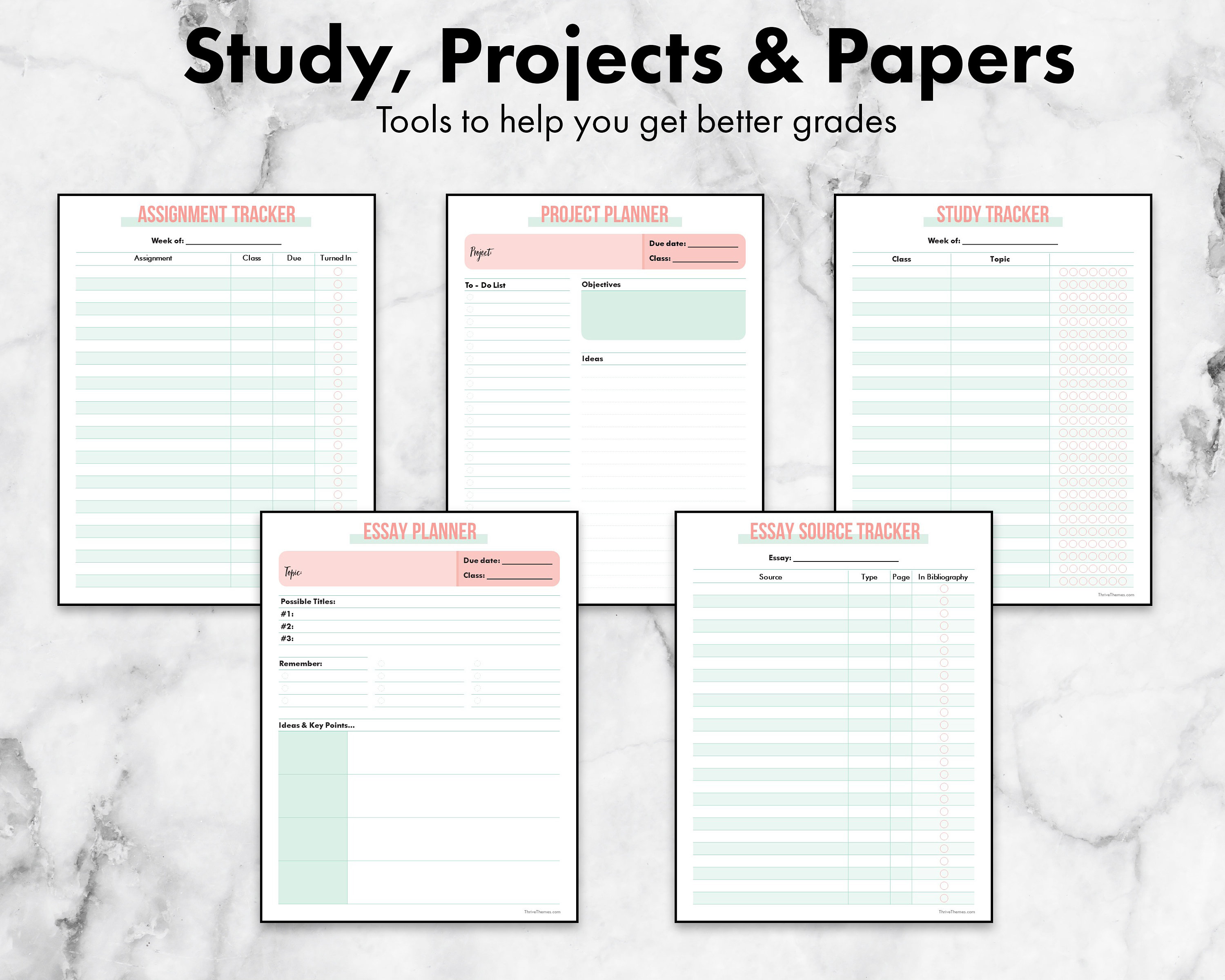 College Student Planner Printable Undated University Academic - Etsy Canada