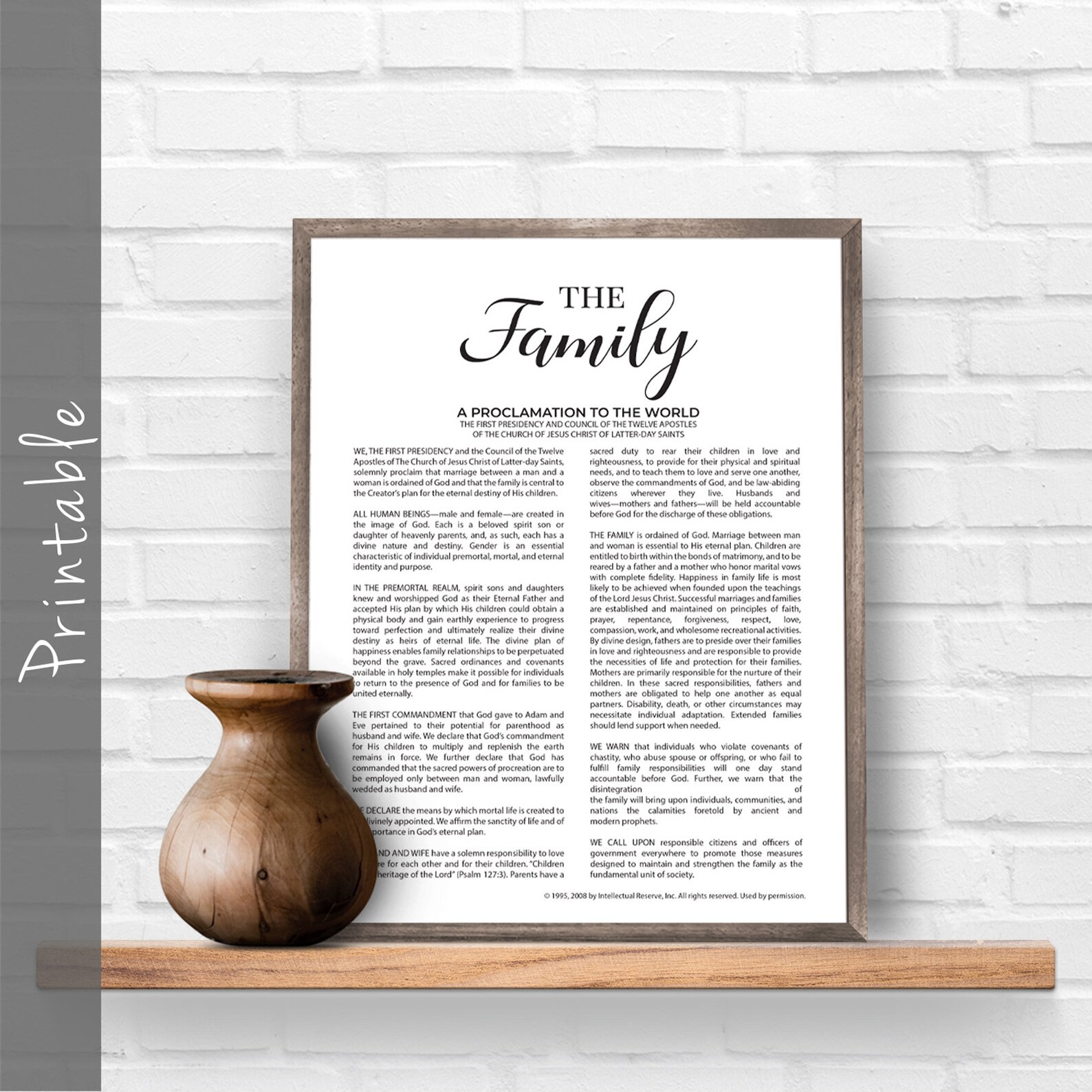 The Family Proclamation Printable the Family A Proclamation to | Etsy