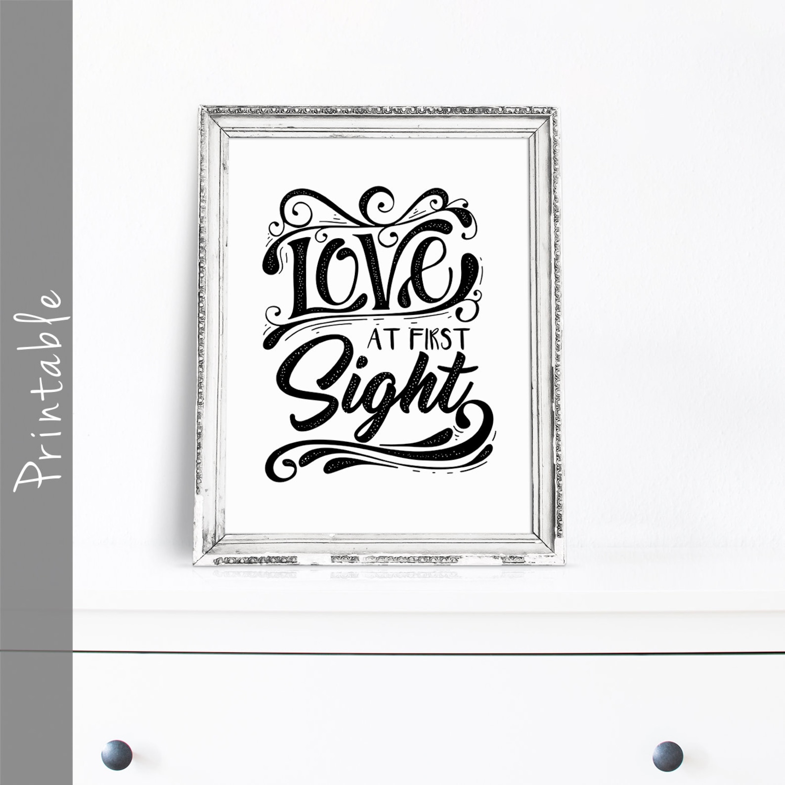 Love at First Sight Nursery Art Printable New Baby Wall Art - Etsy