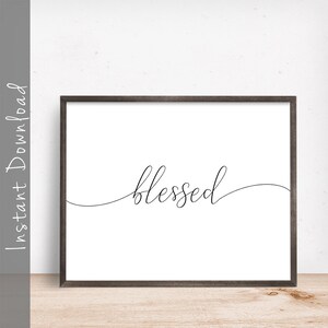 Blessed Printable Wall Art Religious Christian Instant Download - Etsy