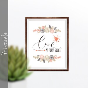 Love at First Sight Nursery Art Printable Baby Shower Gift - Etsy