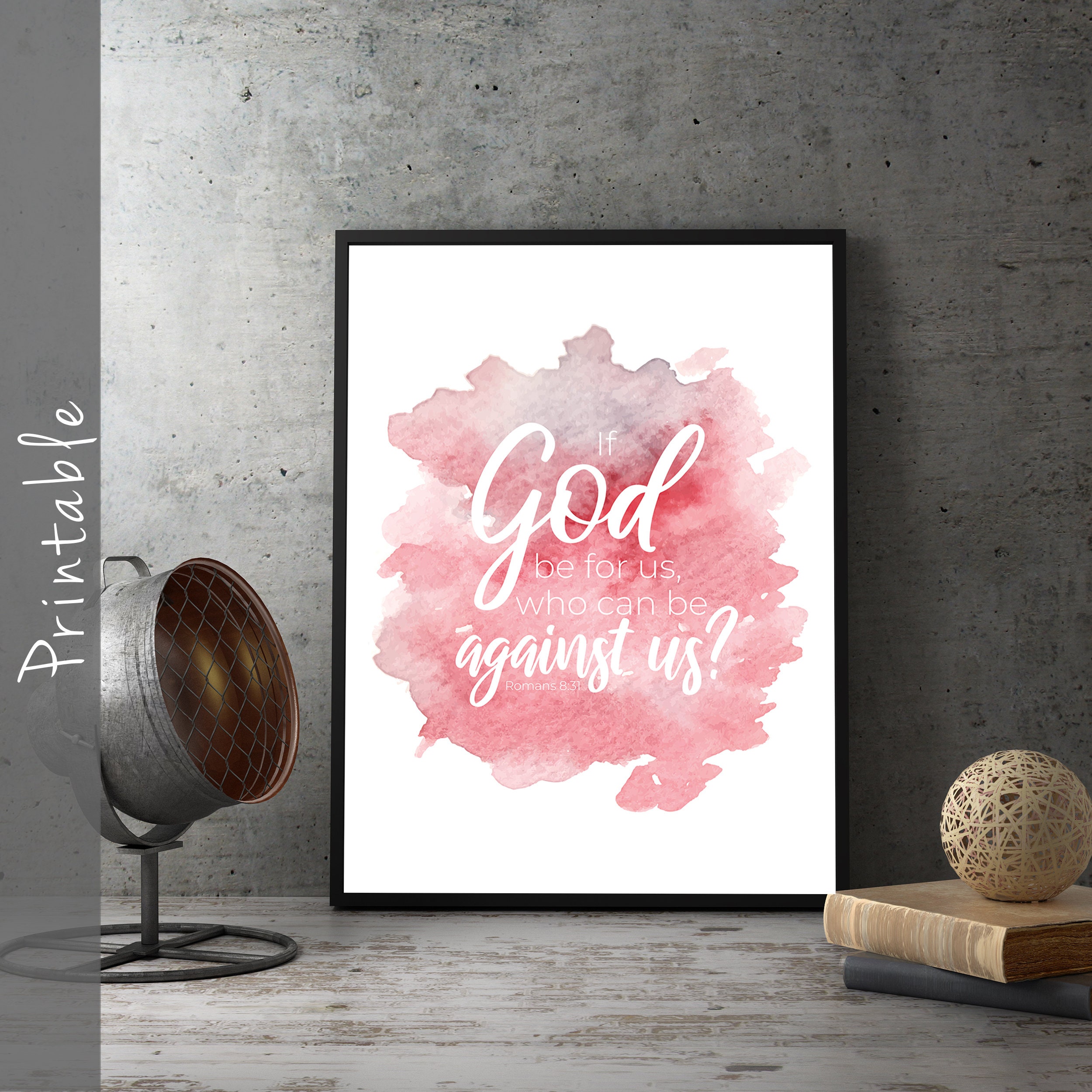 If God Be for Us Who Can Be Against Us Bible Verse Printable - Etsy