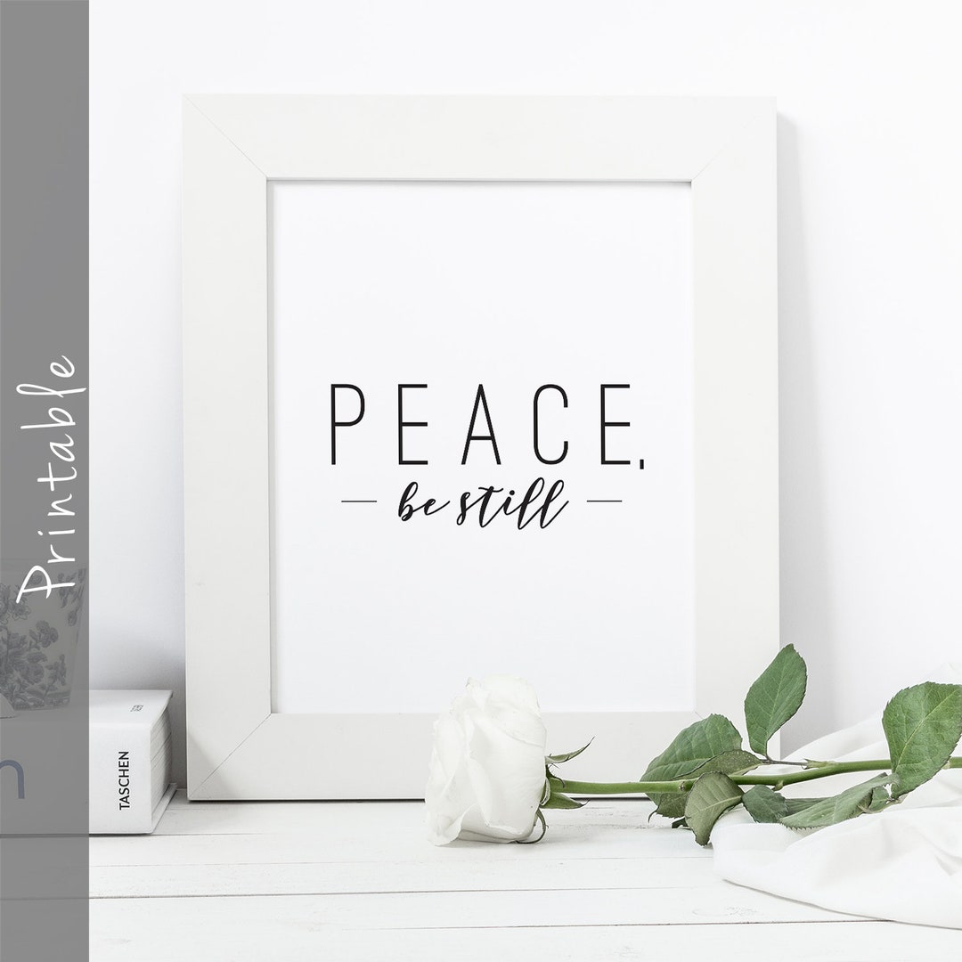 Peace Be Still Printable Scripture Wall Art - Etsy