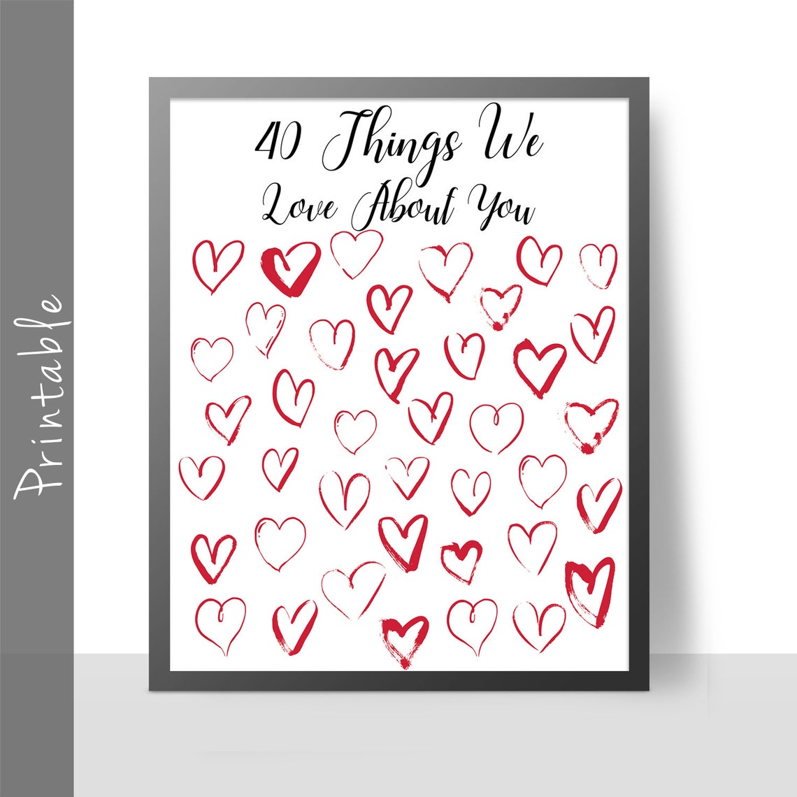 40 Things We Love About You Personalized 40th Birthday Gift - Etsy