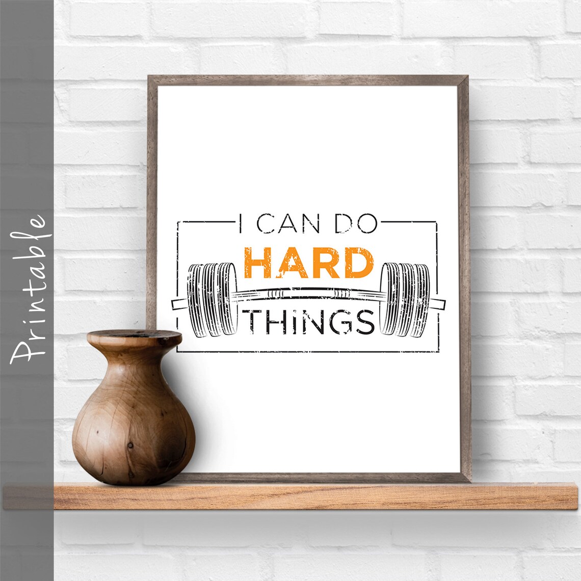 I Can Do Hard Things Motivational Quote Distressed Typography - Etsy
