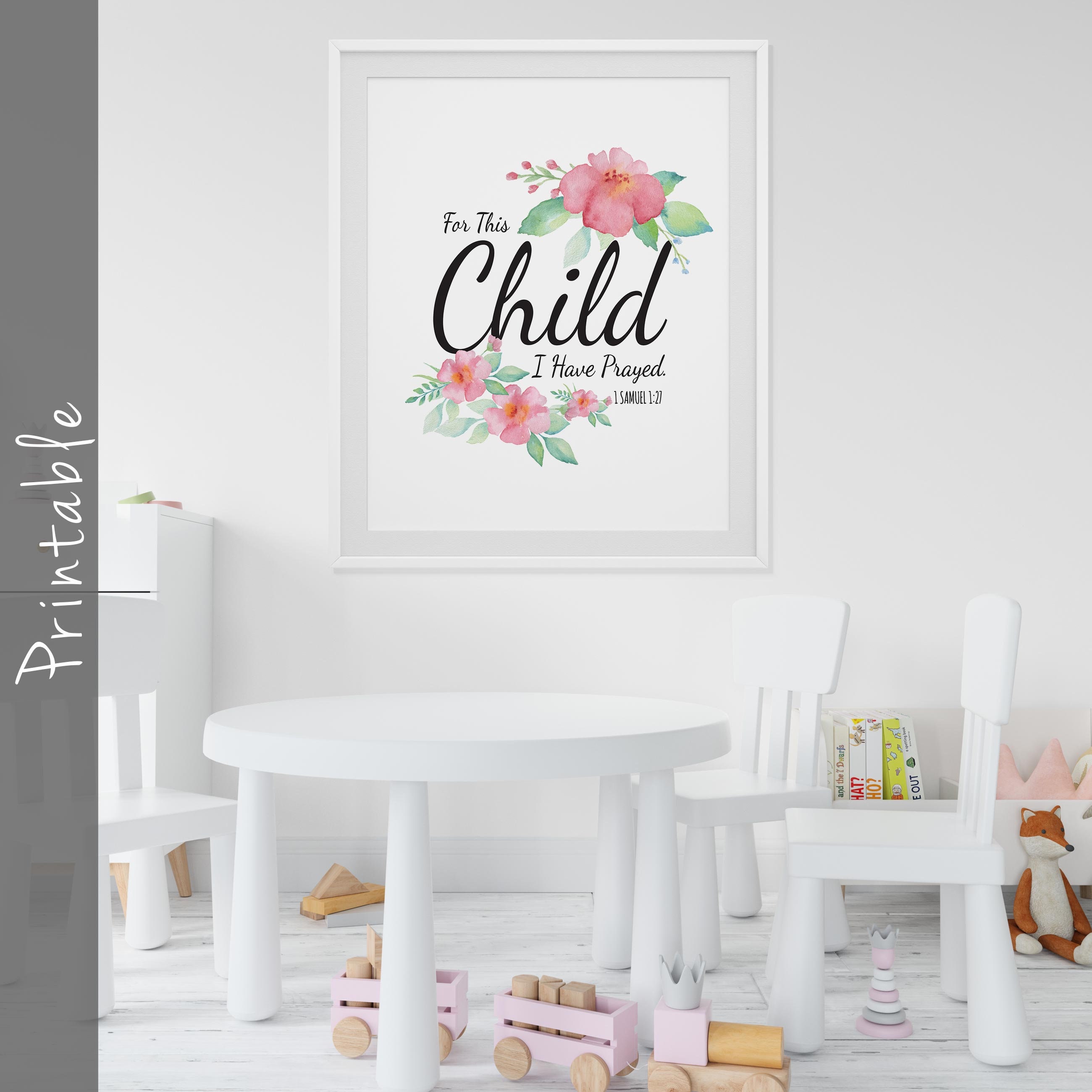For This Child I Have Prayed Printable Sign | Etsy
