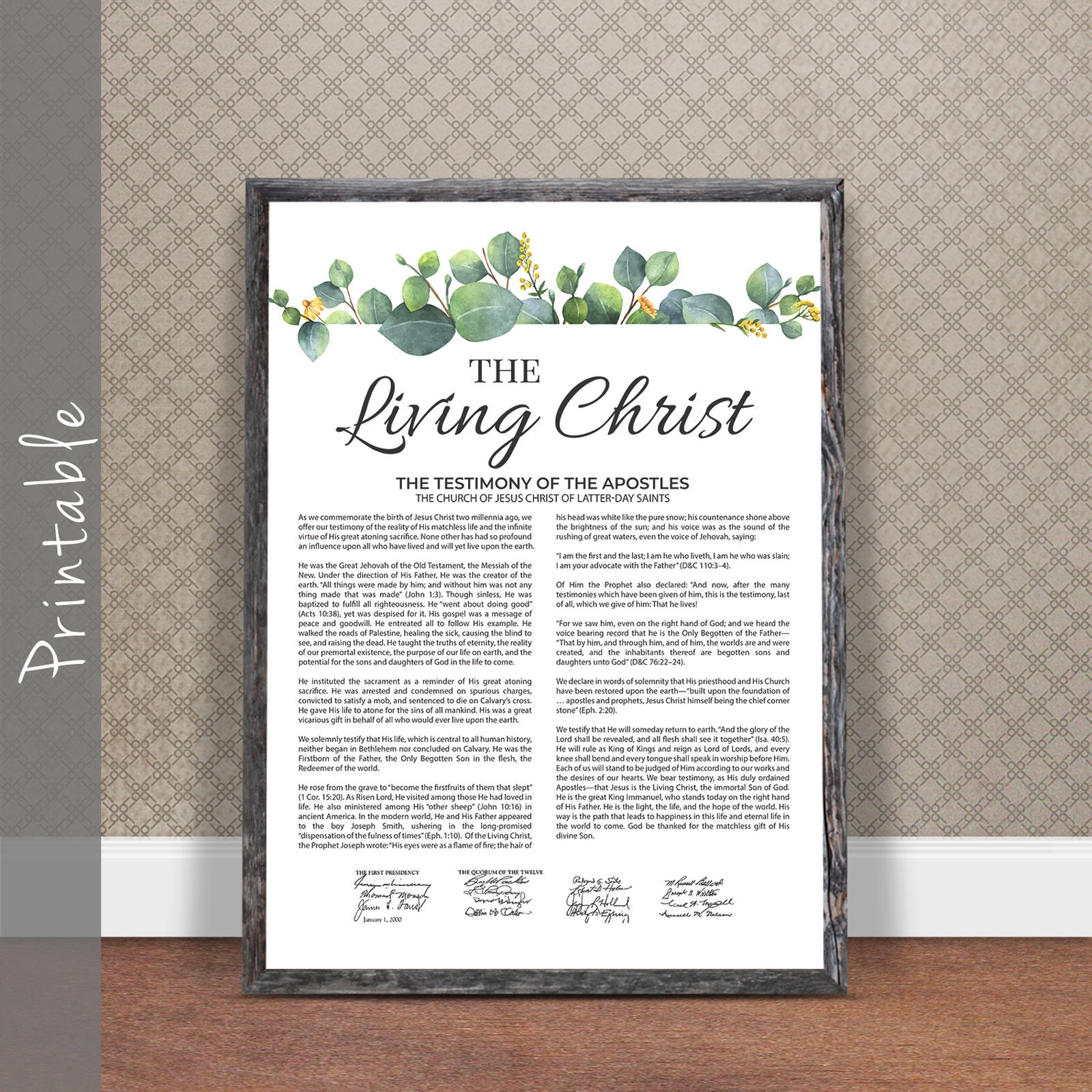 The Living Christ Proclamation LDS Art, LDS Printable in 18 Different ...