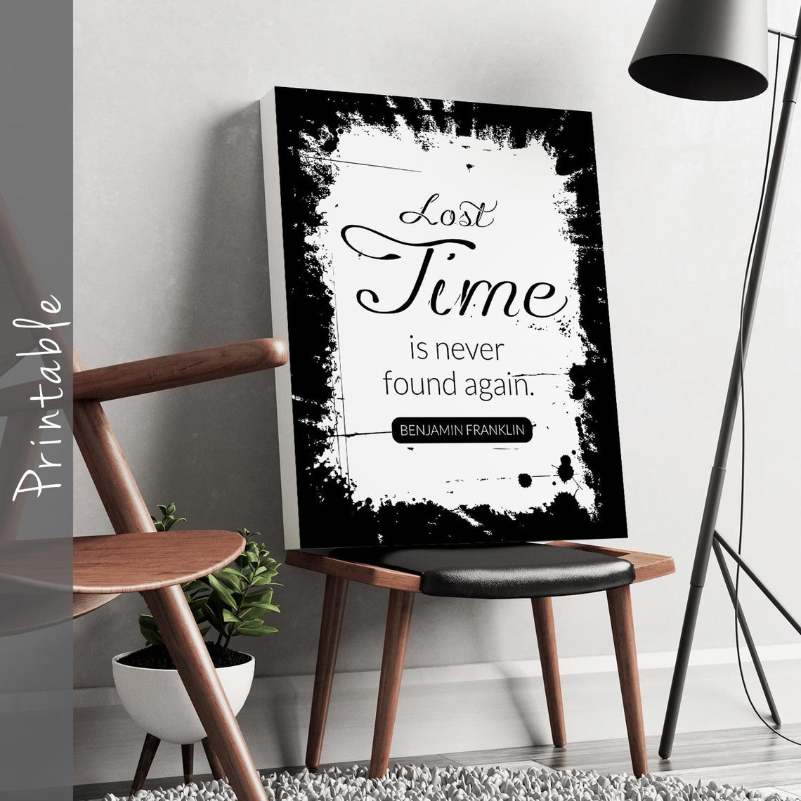 Lost Time is Never Found Again Printable Benjamin Franklin - Etsy