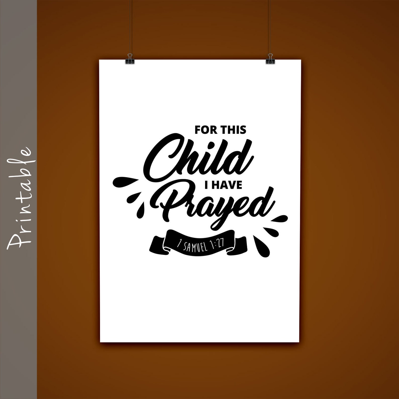 For This Child I Have Prayed Baby Shower Gift Bible Verse | Etsy