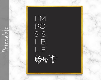 Do the Impossible Poster Walt Disney Quote Inspirational - Etsy