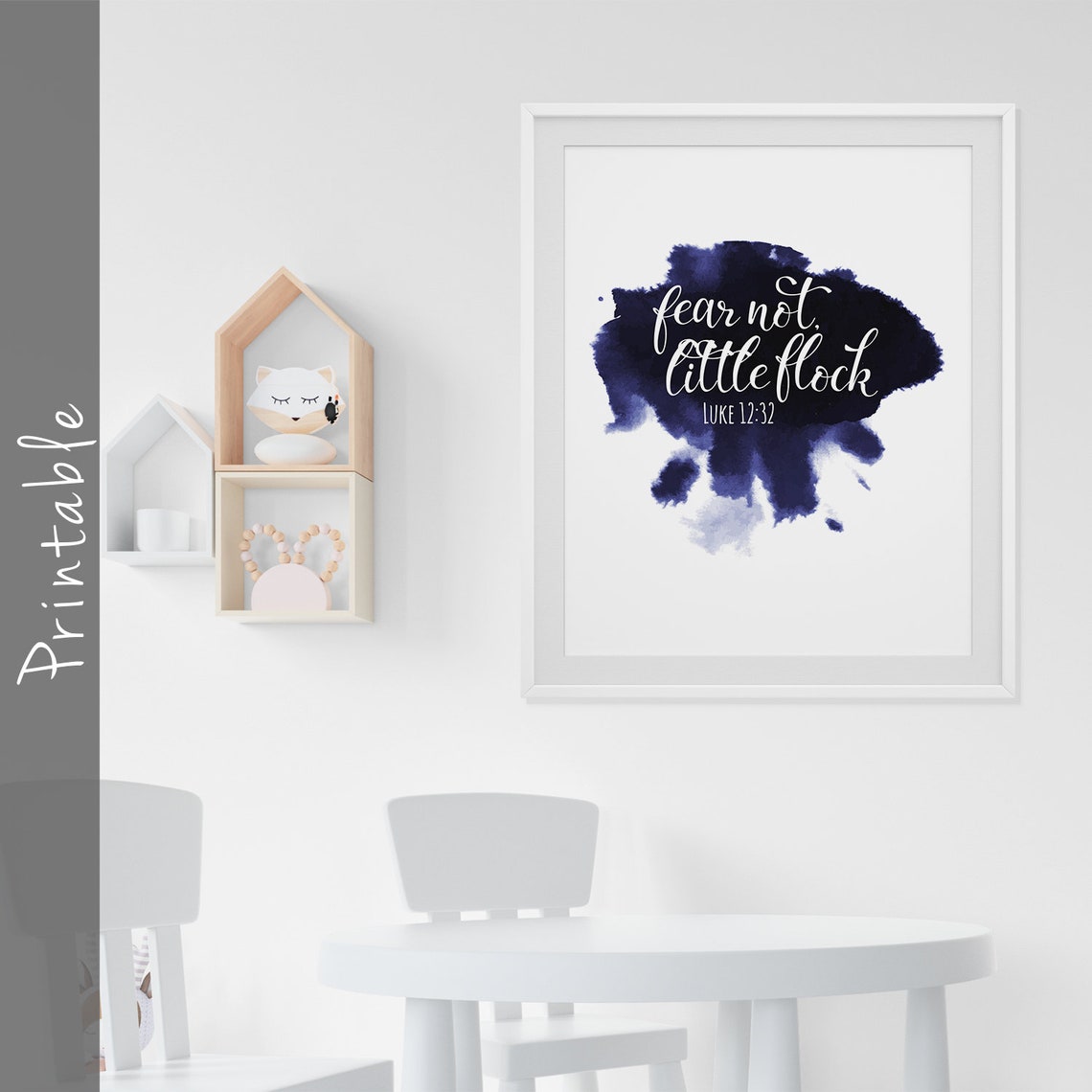 Fear Not Little Flock Scripture Art Bible Verse Print Luke 12 32 ...
