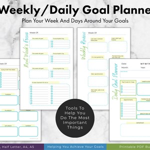2021 Goal Planner Printable Planner Download, Goal Setting Planner ...
