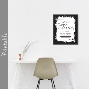 Lost Time is Never Found Again Printable Benjamin Franklin Quote ...