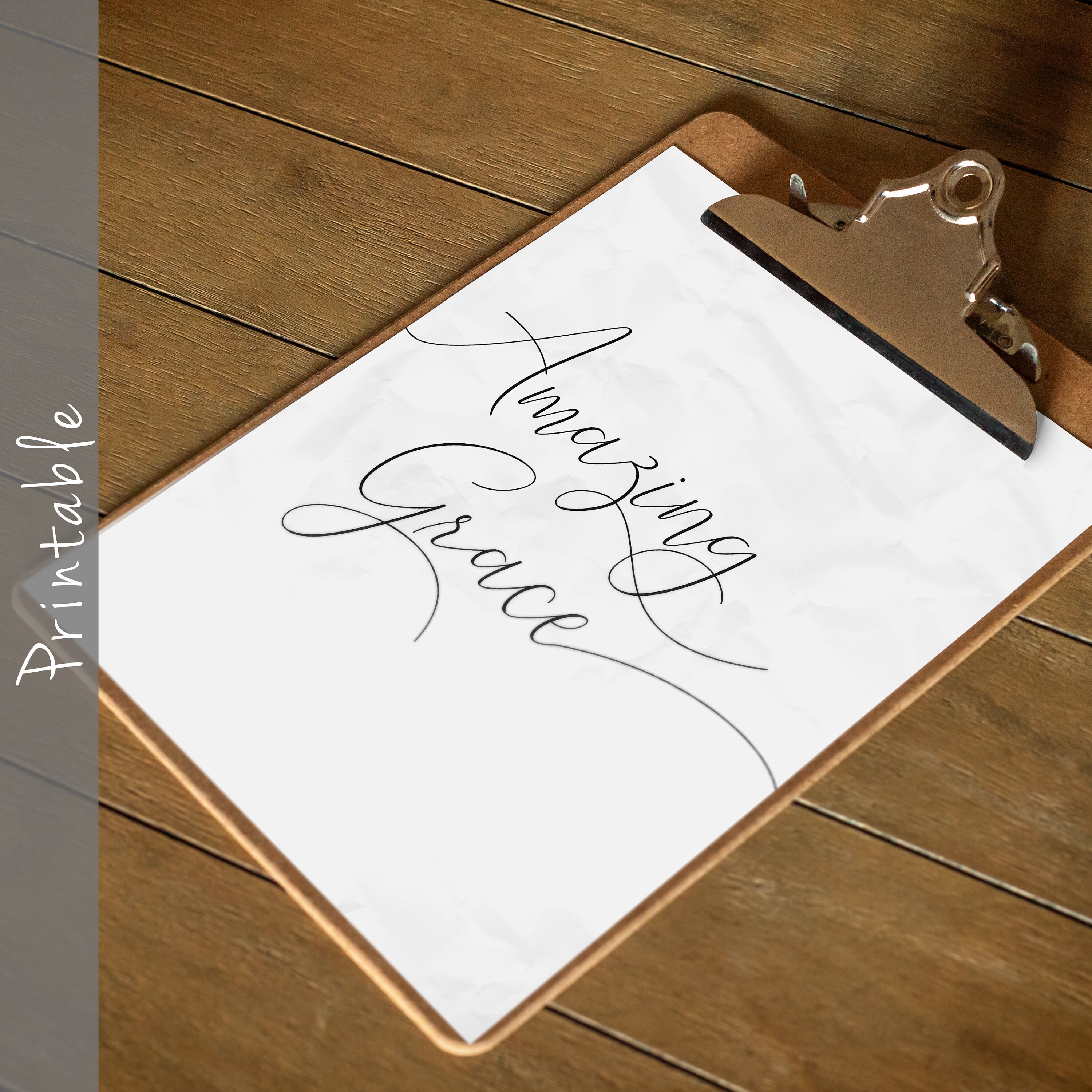 Amazing Grace Printable Christian Art Inspirational Quote | Etsy