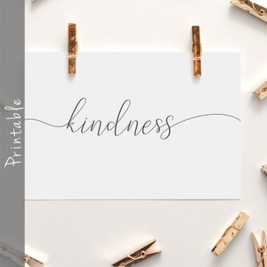 Kindness Printable Inspirational Wall Sign - Etsy