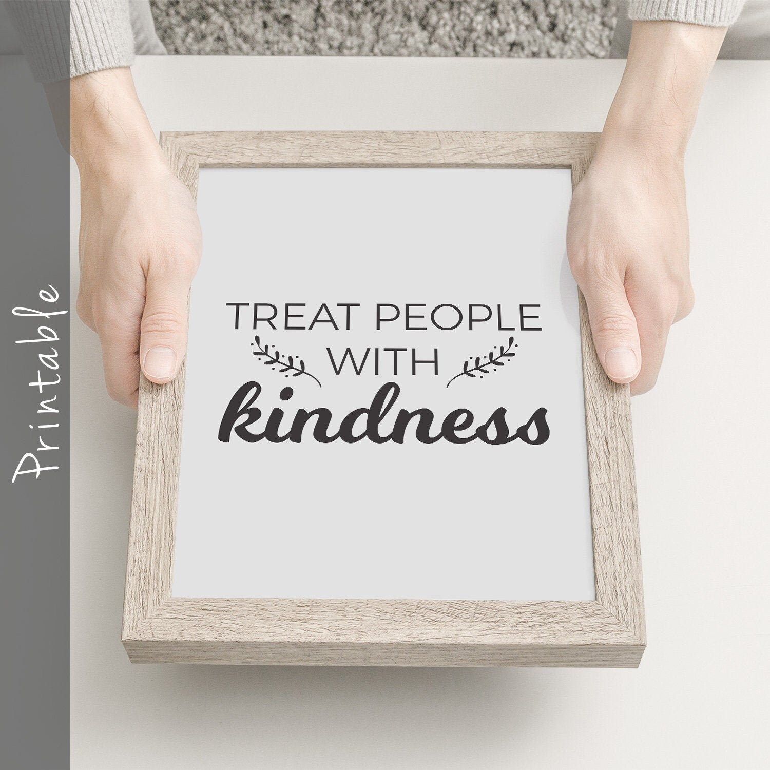 Treat People With Kindness Printable Typographic Wall Art - Etsy