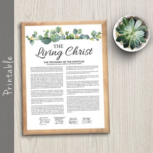 The Living Christ Proclamation LDS Art, LDS Printable in 18 Different ...