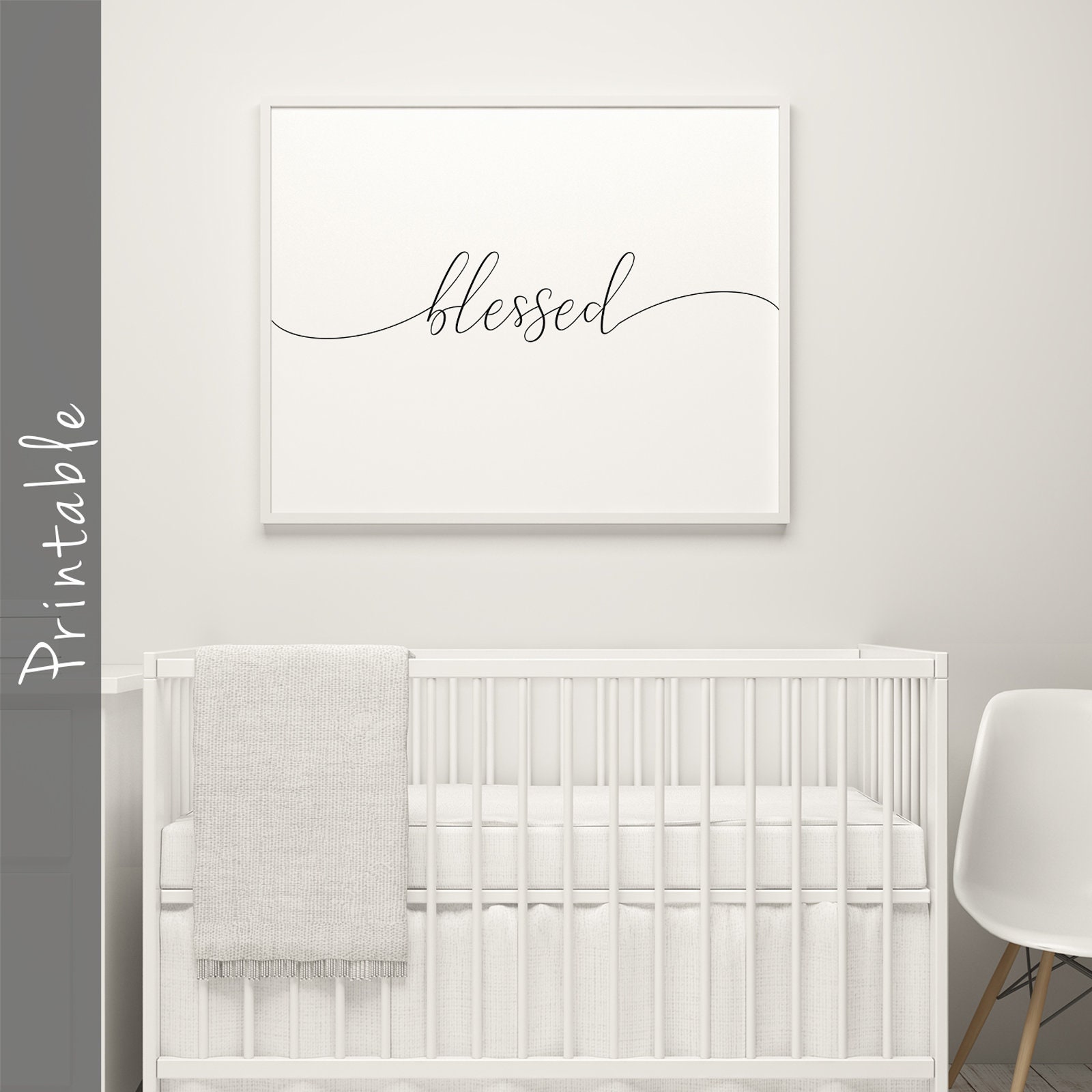 Blessed Printable Wall Art Religious Christian Instant - Etsy