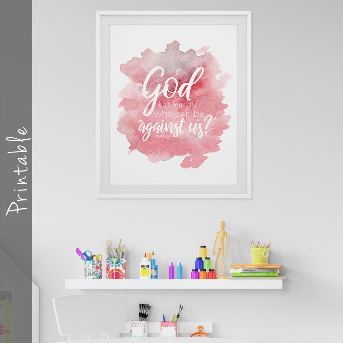 If God Be for Us Who Can Be Against Us Bible Verse Printable - Etsy