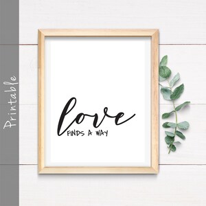 Love Finds A Way Wall Art Wedding Gift - Etsy
