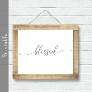 Blessed Printable Wall Art Religious Christian Instant Download - Etsy