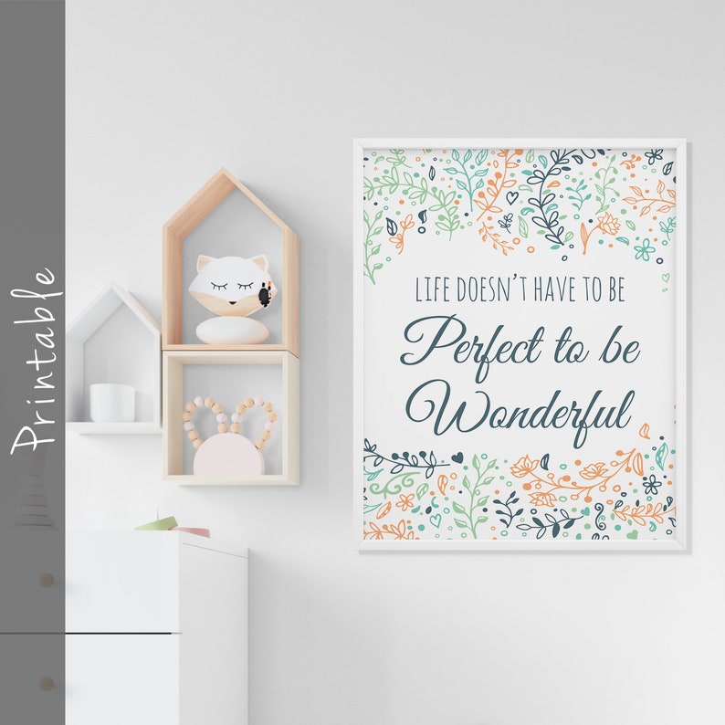 Life Doesn't Have to Be Perfect to Be Wonderful - Etsy