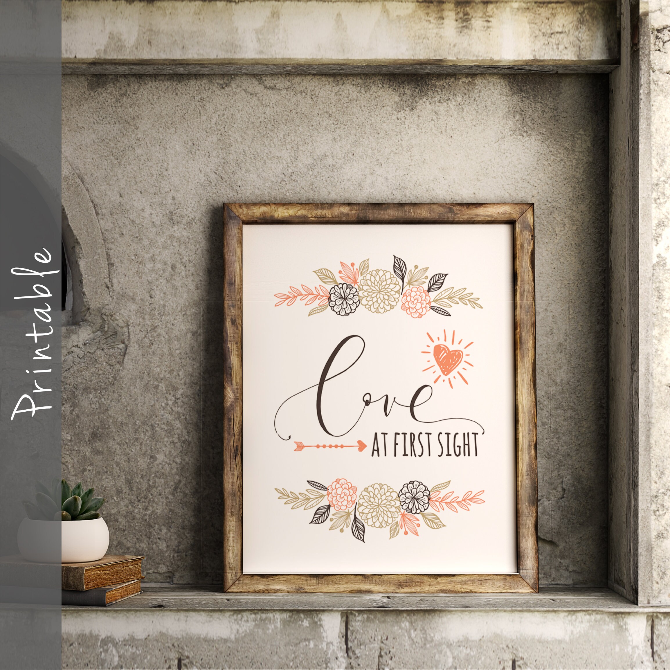 Love at First Sight Nursery Art Printable Baby Shower Gift - Etsy