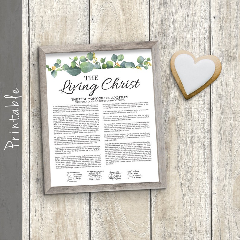 The Living Christ Proclamation LDS Art LDS Printable in 18 - Etsy Canada