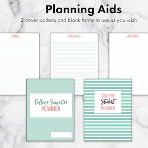 College Student Planner Printable Undated University Academic School ...
