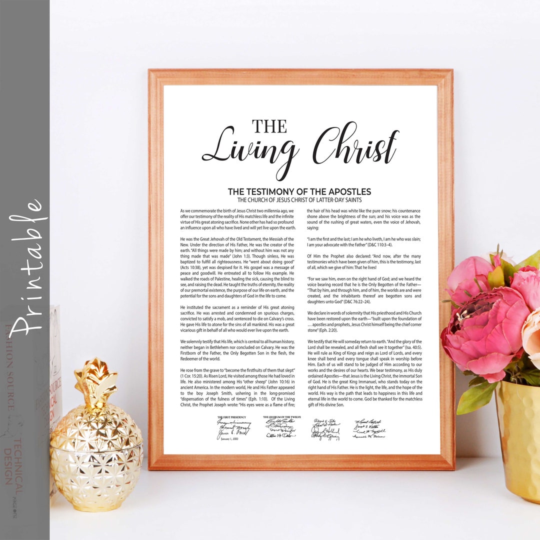 The Living Christ Proclamation Printable LDS Art - in 18 Different ...