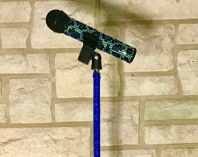 RHINESTONE MICROPHONE STAND - Etsy