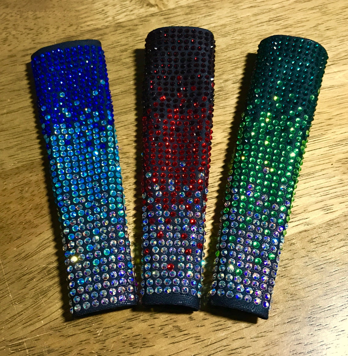 3-color Ombré Rhinestone Microphone Sleeve Cover for Corded and ...